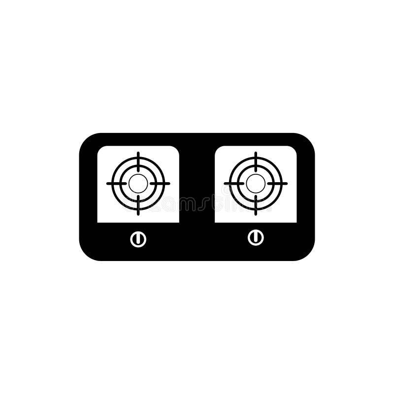 Gas stove icon logo vector stock illustration. Illustration of fire ...