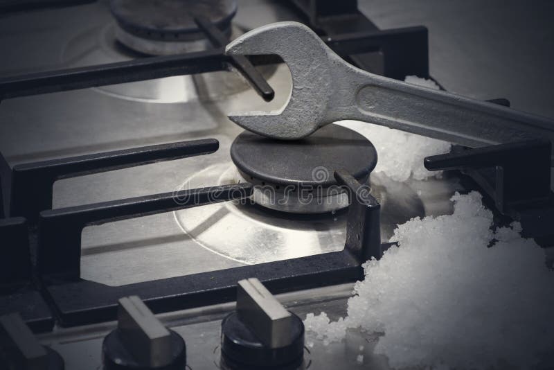Key for Repair on a Gas Stove Stock Image - Image of matches, light ...