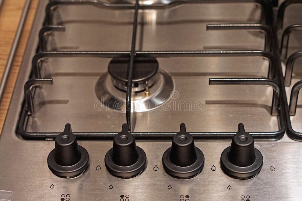 Gas stove top control stock image. Image of controls - 264223693