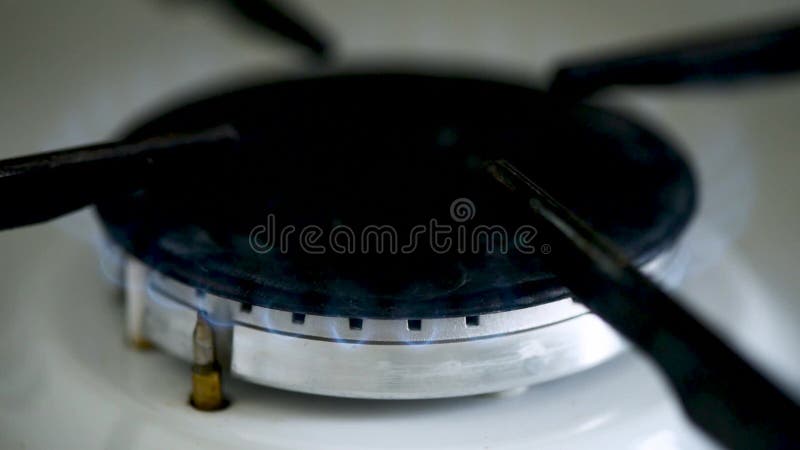 Gas Burning.Turn Off the Gas.Blue Flame.Gas Shortages and Purchases ...