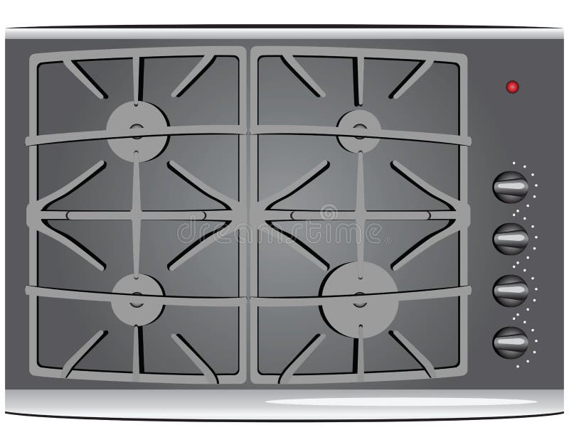 Gas stove stock vector. Illustration of cooking, utensil - 32681996