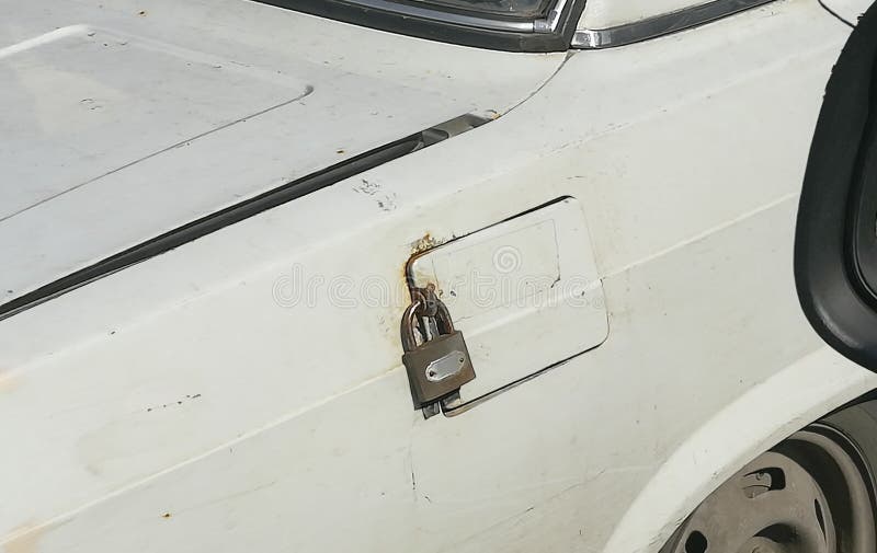 Gas tank lock stock photo. Image of gasoline, fueling - 267578738