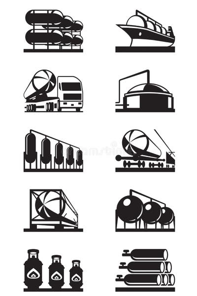 Gas tank terminals stock vector. Illustration of tank - 48337686