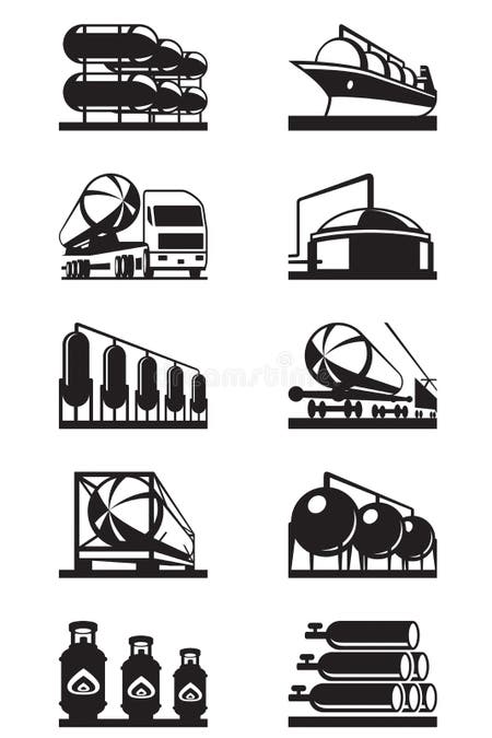 Gas tank terminals stock vector. Illustration of tank - 48337686