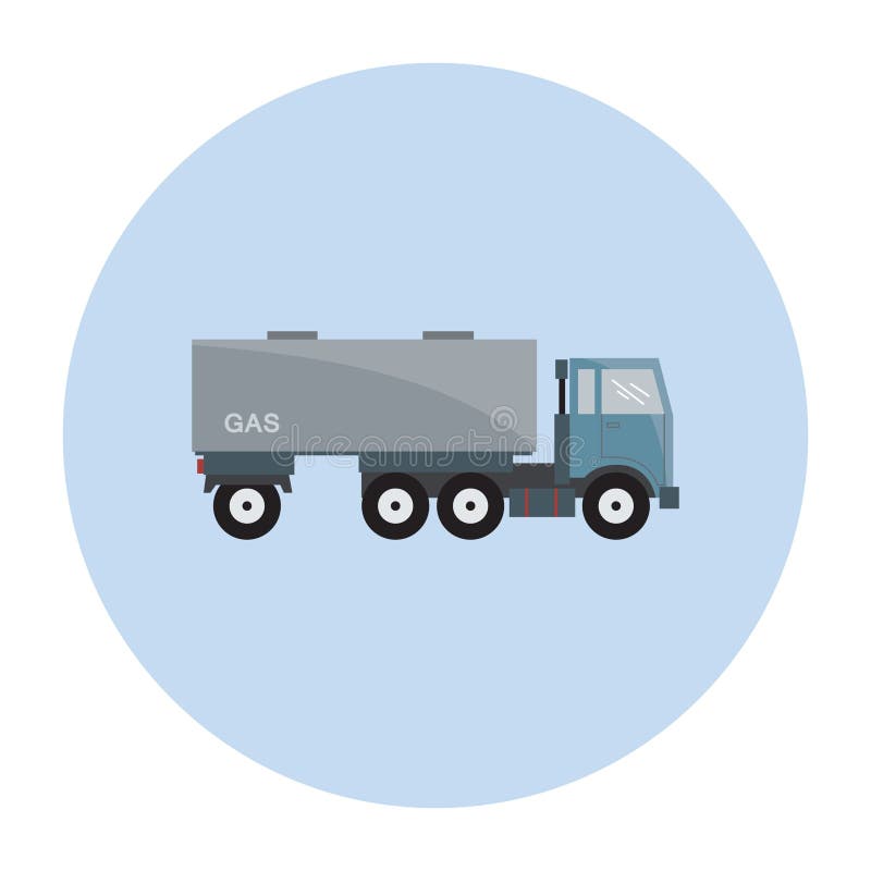 Gas Tanker Truck. Vector Illustration Decorative Design Stock Vector ...