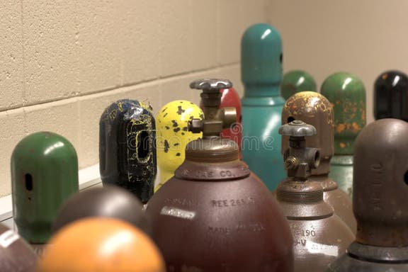 Gas tanks stock image. Image of laboratory, compressed - 594121
