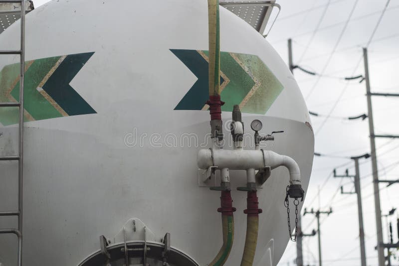 Gas tanks stock image. Image of freight, tanker, heavy - 73338767