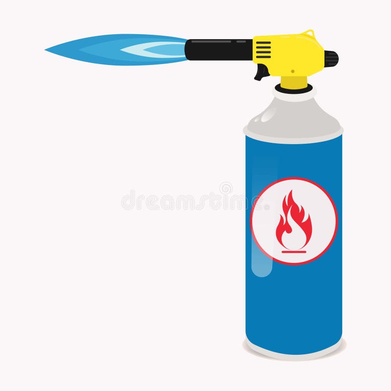 Gas Torch with Blue Flame Stock Design Illustration Stock Vector ...
