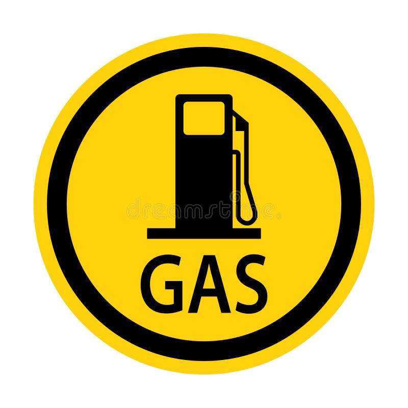 Gas Traffic Sign on White Background Stock Vector - Illustration of ...