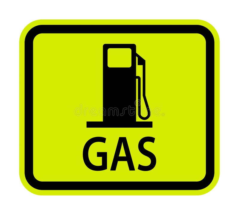 Gas Traffic Sign on White Background Stock Vector - Illustration of ...