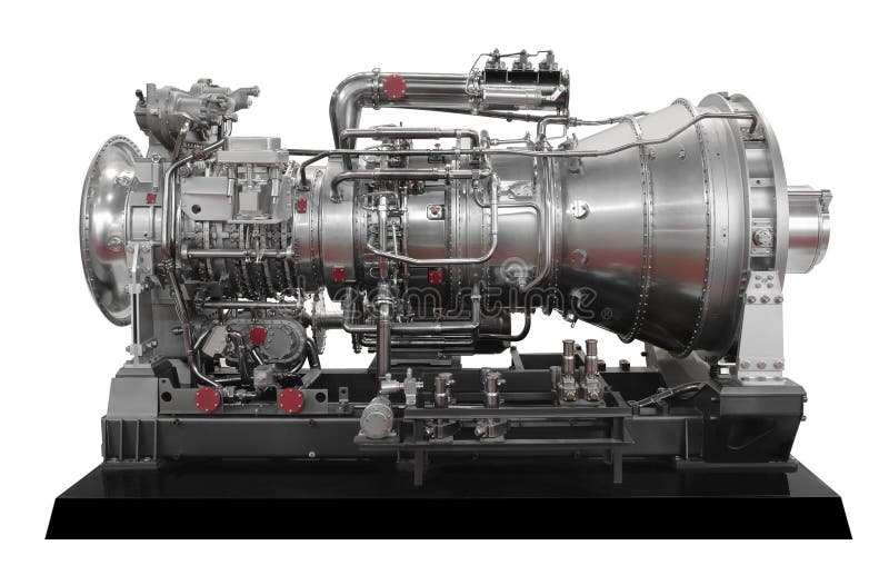 Aircraft Turbofan Engine Isolated on White Background Illustration ...