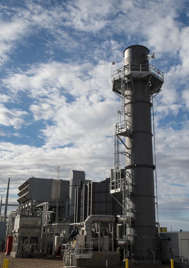 Gas turbine SCR and stack stock photo. Image of line - 46890290