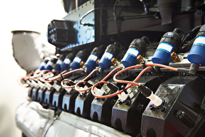 Gas Engine for Power Station Stock Photo - Image of pipe, turbo: 131402300