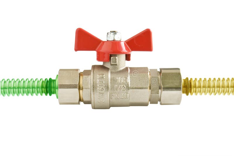 Gas valve stock image. Image of horizontal, pipe, copper - 14356059