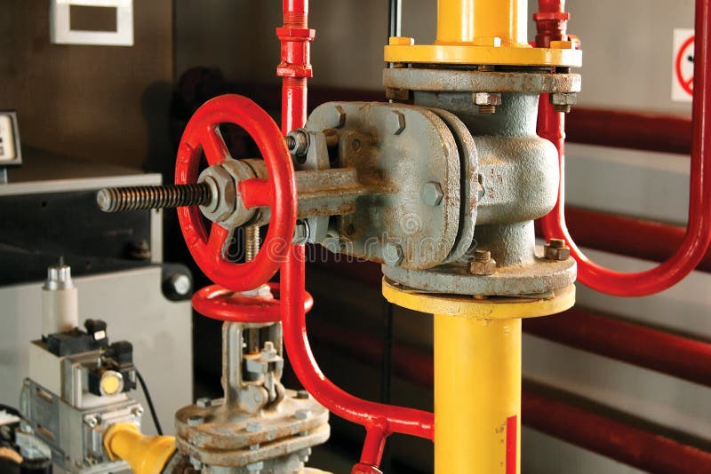 Gas valve. stock image. Image of boiler, conversion, climate - 22564483