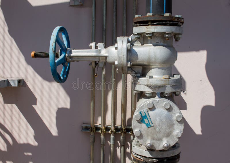 Gas Valve Systems of Building Stock Photo - Image of valve ...