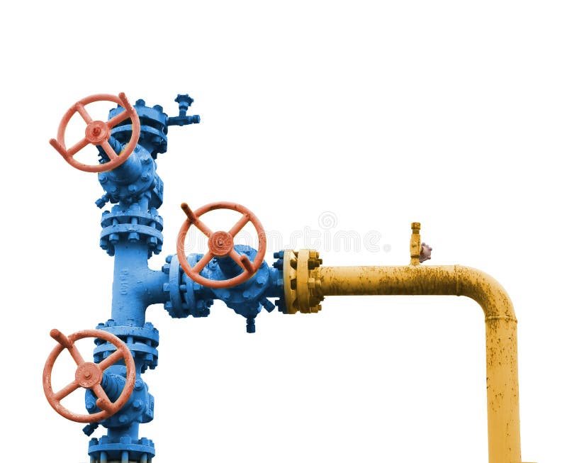 Gas valve tree. stock image. Image of pipe, industrial - 36603027