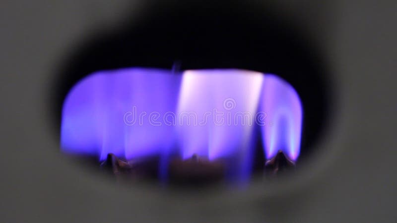 Gas Water Boiler Blue Flame, Closeup. Stock Video - Video of furnace ...