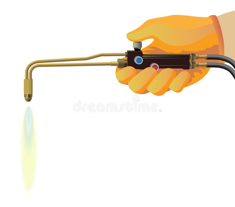 Gas welding stock vector. Illustration of repair, cutting - 34696420