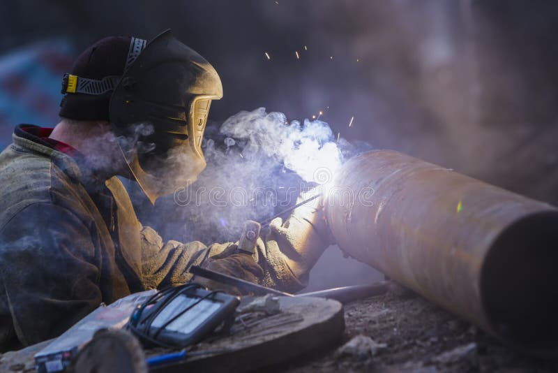 Gas Welding Machine at Work. Stock Photo - Image of weld, burner: 172679886