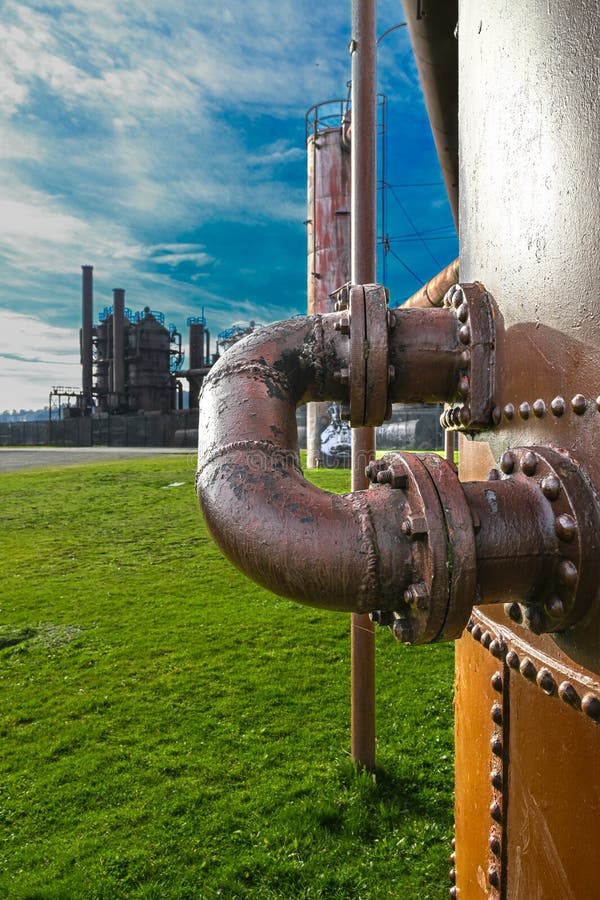 Gas Works Park stock image. Image of pipeline, seattle - 376193891