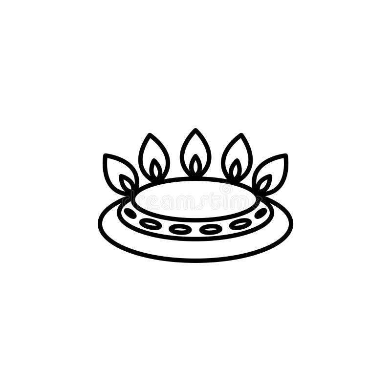 Brander Met Brandpictogram, De Semi Vlakke Vectorillustratie Van Het ...