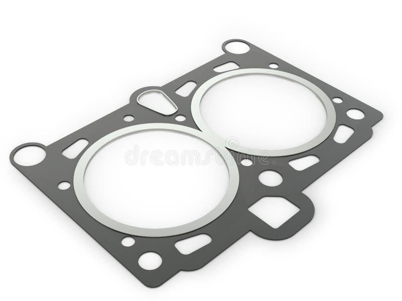 Engine Head Gasket in Gold, Vector Illustration on White Background ...