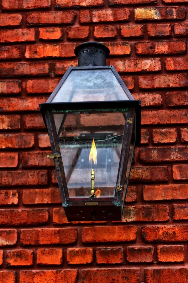 Gaslight close up stock image. Image of brick, gaslight - 30511761