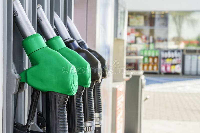 Gasoline and Diesel Distributor at the Gas Station Stock Photo - Image ...