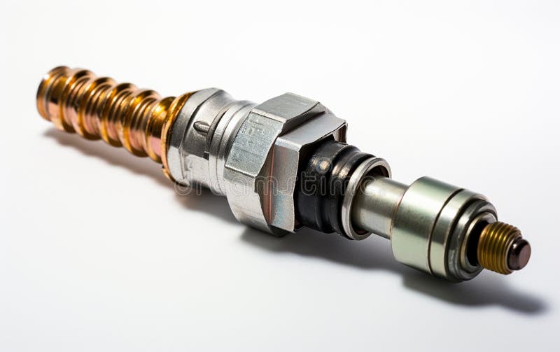 Gasoline Engine Spark Plug White Back Stock Illustration - Illustration ...