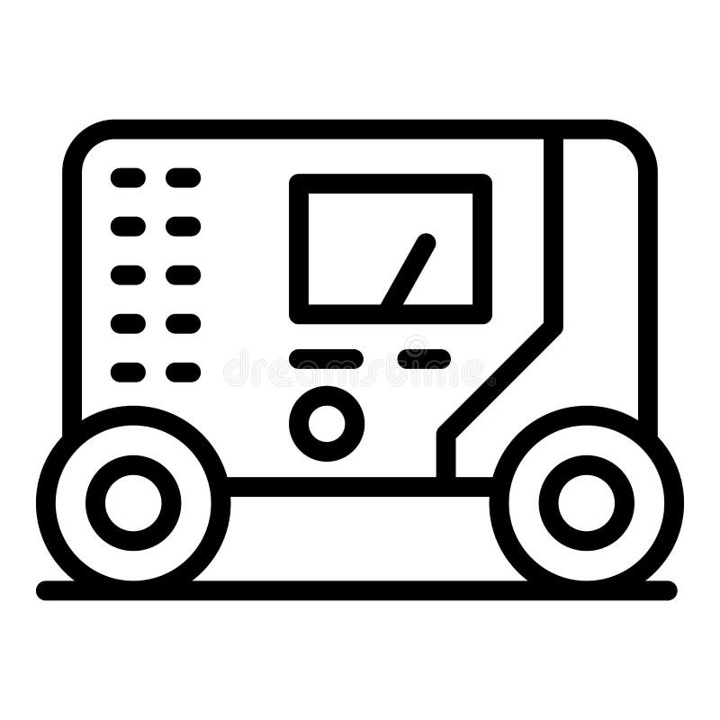 Gasoline Generator Icon Outline Vector. Electric Engine Stock Vector ...