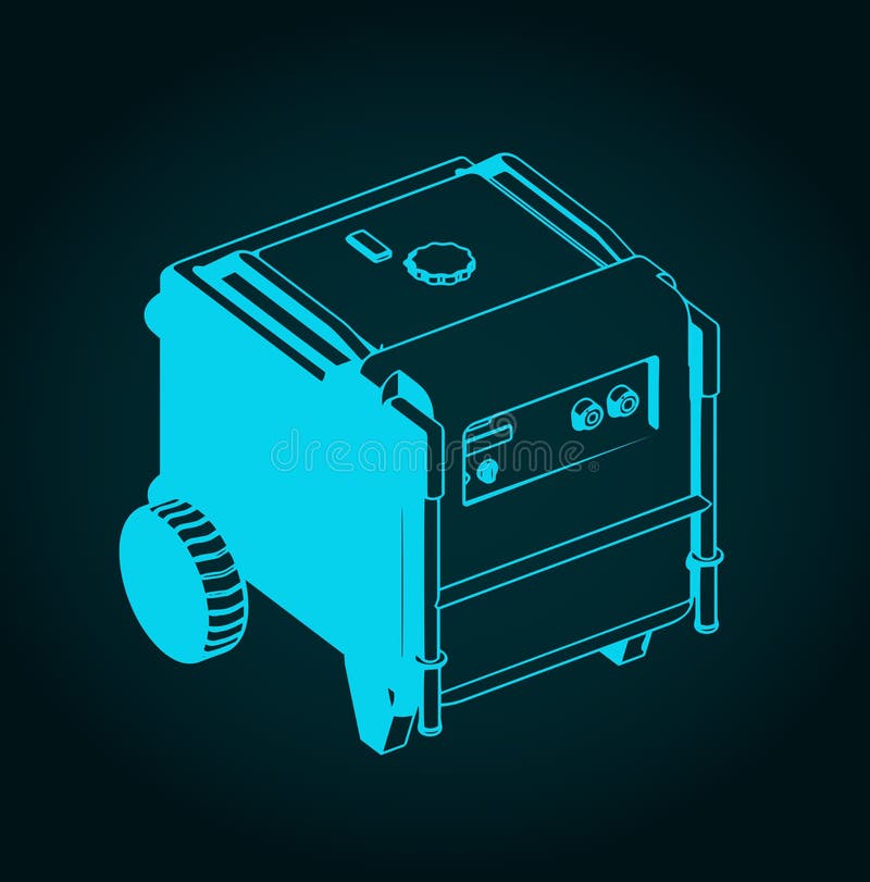 Gasoline Generator Illustration Stock Vector - Illustration of ...