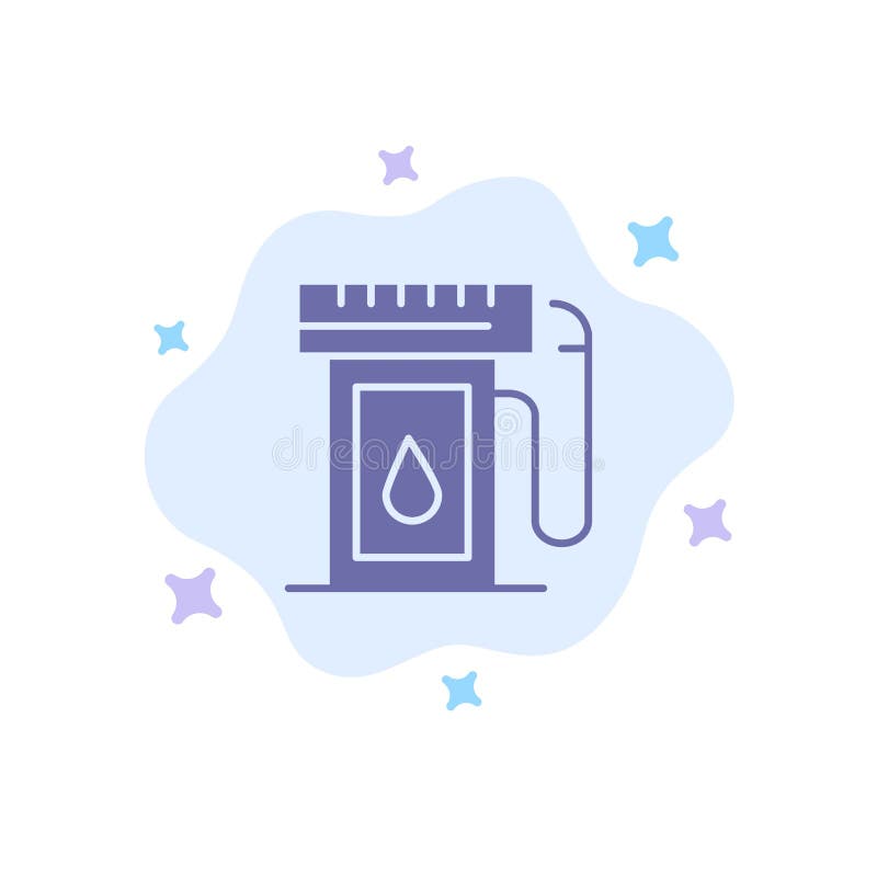 Gasoline, Industry, Oil, Drop Blue Icon on Abstract Cloud Background ...
