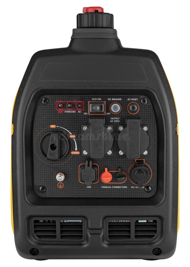 Gasoline Inverter Generator, with Correct Current Sine Wave, on White ...