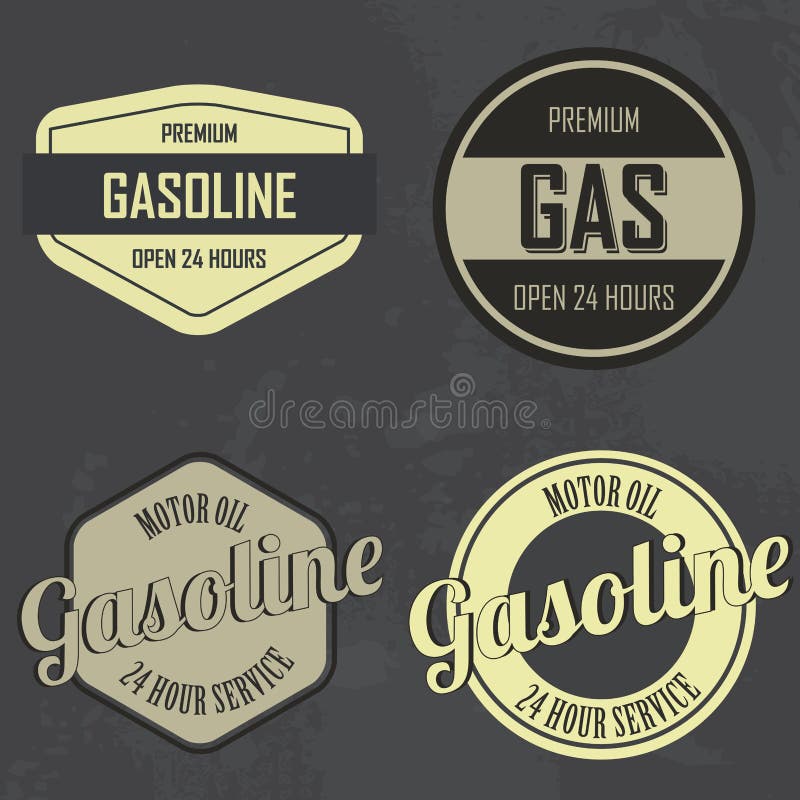 Gasoline labels stock vector. Illustration of sign, warning - 34812118