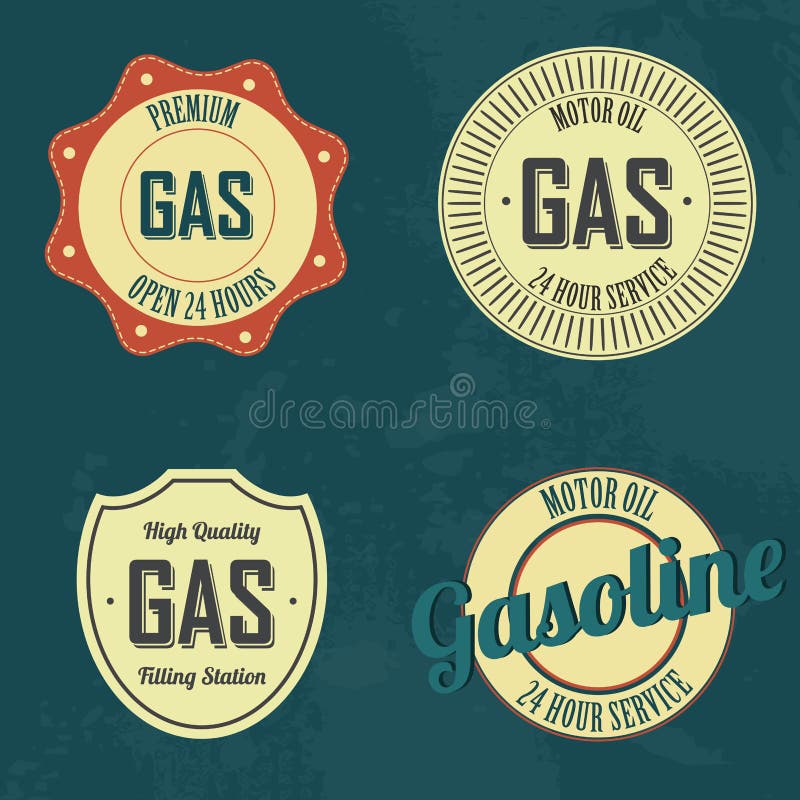 Gasoline labels stock vector. Illustration of abstract - 34812935