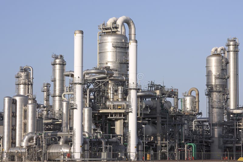 Gasoline Factory Near Rotterdam Netherlands Stock Photo - Image of ...