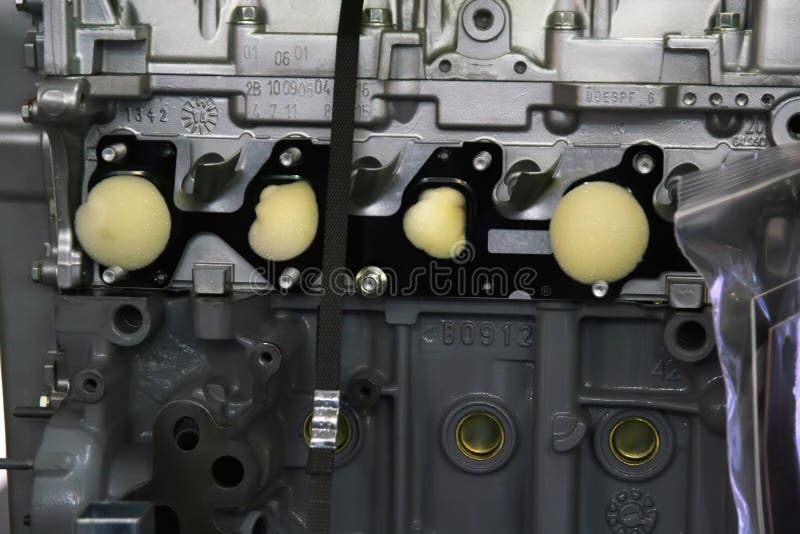 Gasoline Powered Car Engine. Automobile Engine. Car Engine Parts Stock ...