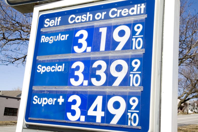 Gasoline Price Sign stock photo. Image of crisis, diesel - 4734620