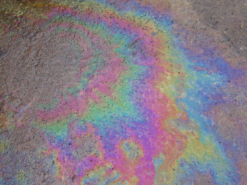 Gasoline Rainbow stock photo. Image of petroleum, rainbow - 1204914