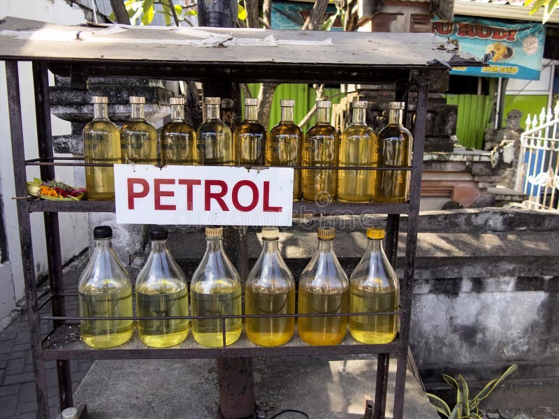 Gasoline for Sale, Bali, Indonesia Editorial Stock Image - Image of ...