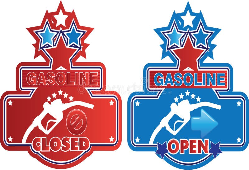 Gasoline sign stock vector. Illustration of retro, fuel - 33438659