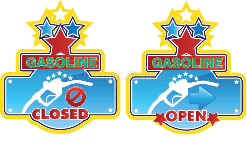 Gasoline sign stock vector. Illustration of decorative - 33438721