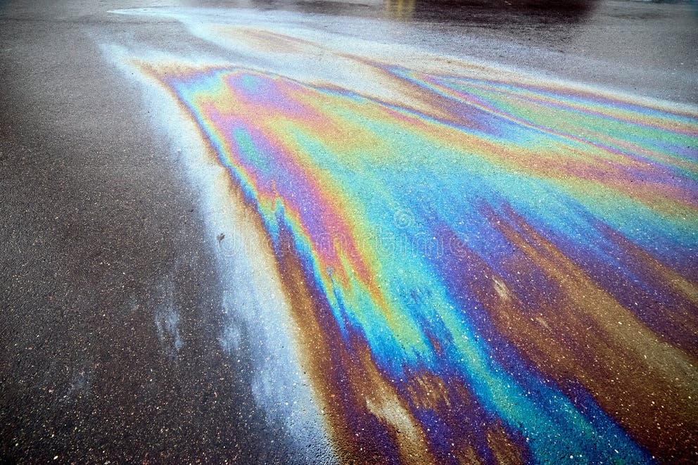 A Gasoline Spill on Wet Asphalt Highlighting the Problem of ...