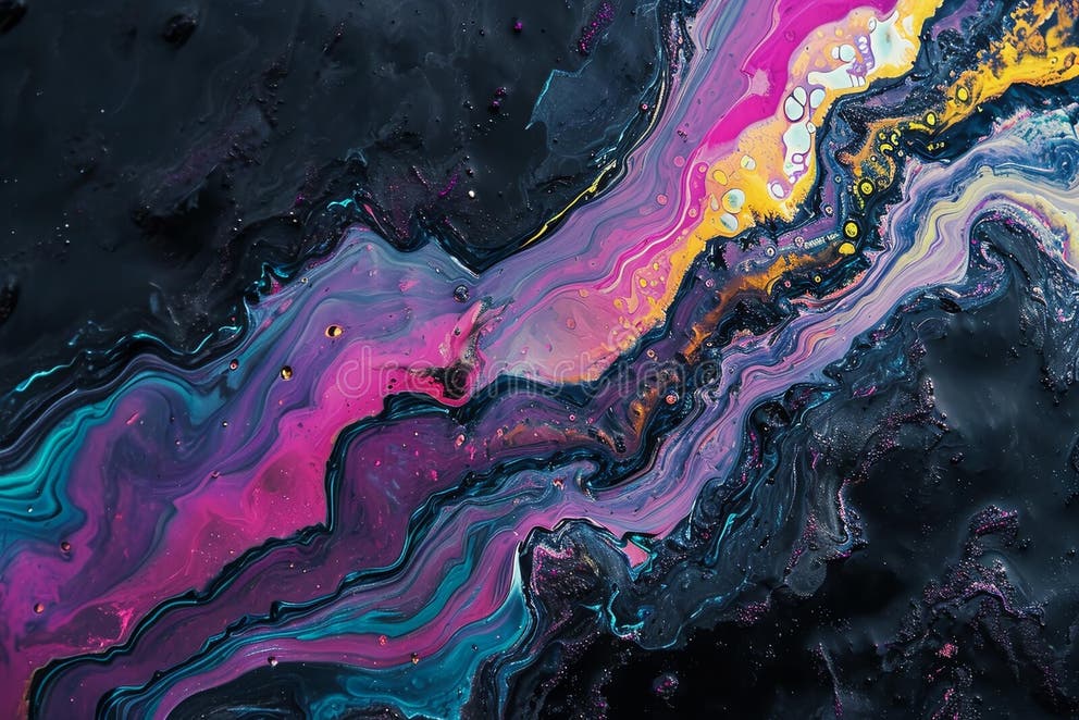 Gasoline stains stock illustration. Illustration of colorful - 369380456