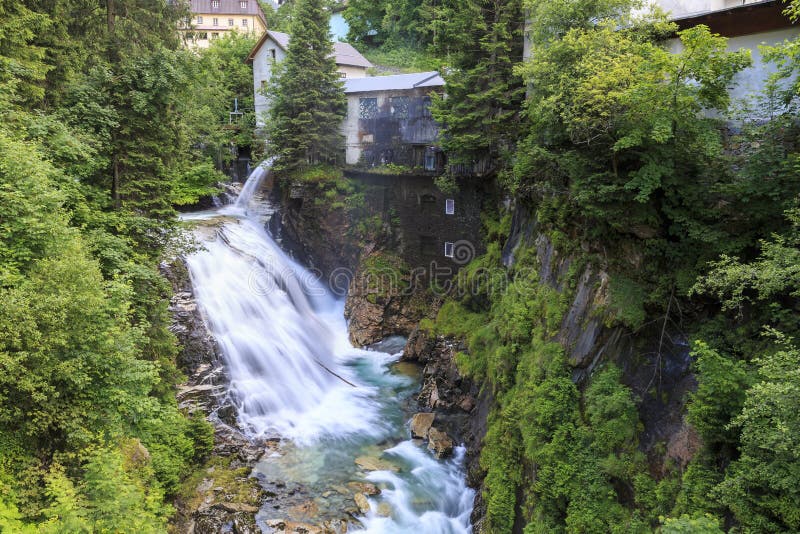 Gasteiner waterfall stock photo. Image of travel, building - 98932986