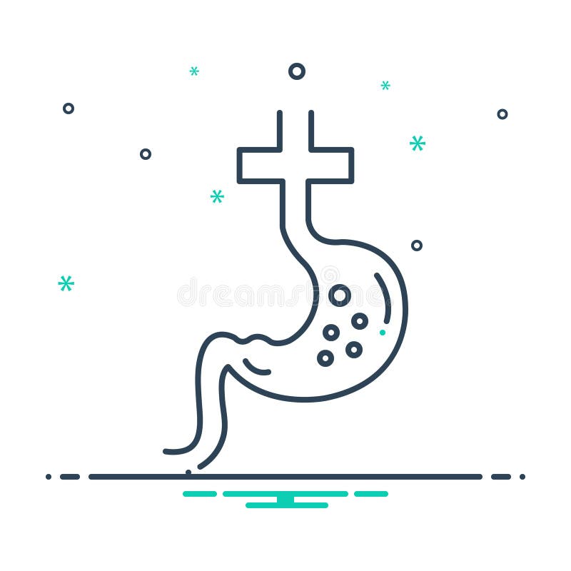 Gastroenterology Black Line Icons Set. Abdominal Medical Examination ...