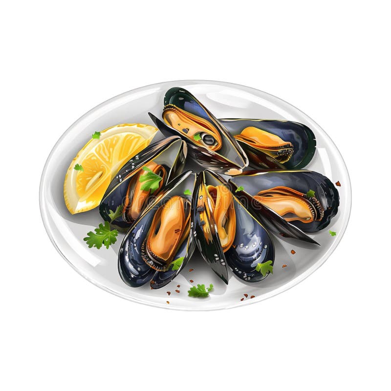 Gastronomic Artistry Mussels on Transparent Background - Ai Generated ...