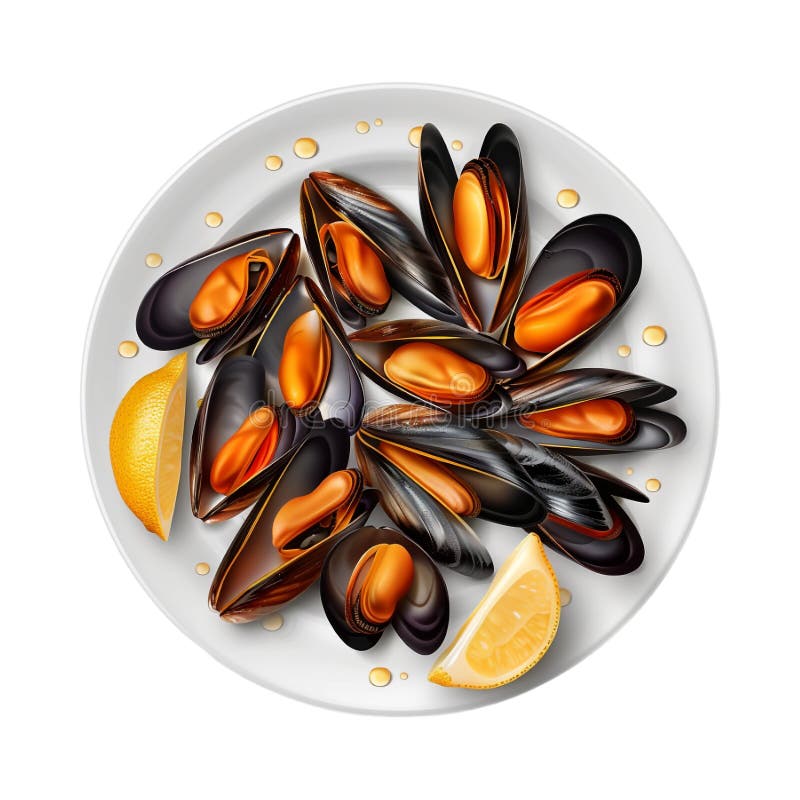 Gastronomic Artistry Mussels on Transparent Background - Ai Generated ...