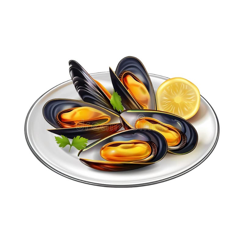 Gastronomic Artistry Mussels on Transparent Background - Ai Generated ...